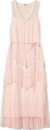 Twin-Set Tüllkleid mit Falten - Rosa