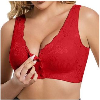 Generic Soutien-gorge 2026 pour femme avec boucle lat&eacute;rale avant et bord en dentelle sans anneau en acier, ajustement sans couture des fronces pour yoga, somm