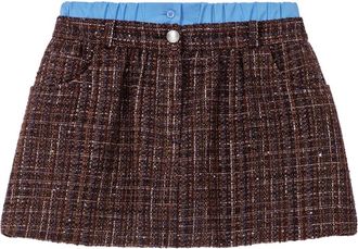 Maje minijupe à boutonnière - Marron