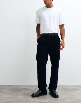 Tommy Hilfiger Dover weite Cordhose in Schwarz