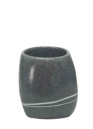 Kleine Wolke 5080912852 Zahnputzbecher Stones, Accessoires, dunkelgrau