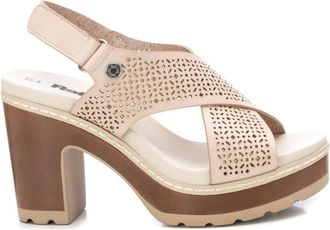 Refresh Sandalen 170778 beige -H&ouml;he Absatz 10cm