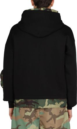 Dolce & Gabbana Camo-Patchwork Cotton Sweatshirt - Black