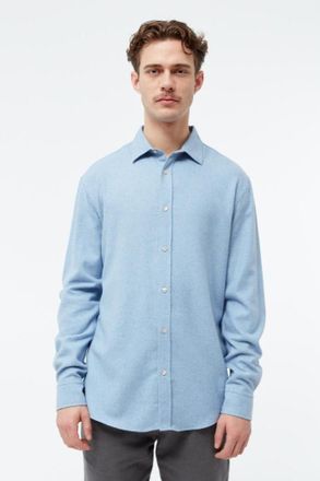 Givn Herren vegan Hemd Flanell John Hellblau