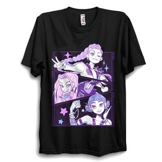 Generic T-shirt pour enfant inspir&eacute; de la K-Pop - Streetwear style anime - T-shirt d&eacute;contract&eacute; pour jeunes, Noir, 12 ans