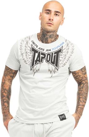 Tapout Herren T-Shirt Normale Passform TILLUSION Tee Light Grey/Black/Blue XXL