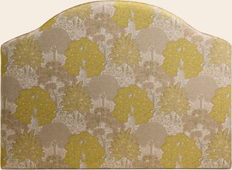 Madura T&ecirc;te De Lit Tapiss&eacute;e Cephee Naturel et jaune sulfure - JAUNE