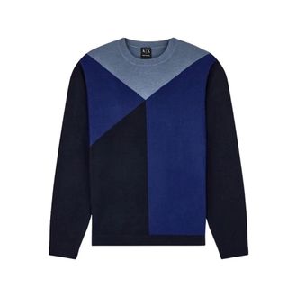 A|X Armani Exchange Pull col rond - Homme - Pulls - Bleu - Taille: S