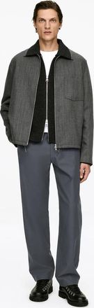 Arket Lockere Hose Aus Wolle Und Baumwolle -Grau