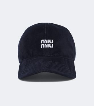 Miu Miu Baseballkappe aus Samt