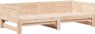 vidaXL Ausziehbares Tagesbett Braun 180 x 200 cm Massivholz Kiefer Vidaxl