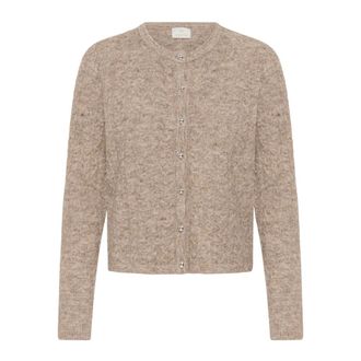 Kaffe Kamelanie Cardigan - Femme - Pulls - Beige - Taille: 38 FR