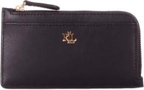 Ralph Lauren Femme, Accessoires, Noir, Taille: ONE Size Leather Zip Wallet