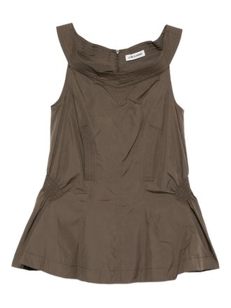 Low Classic Gerafftes Oberteil - Gr&uuml;n