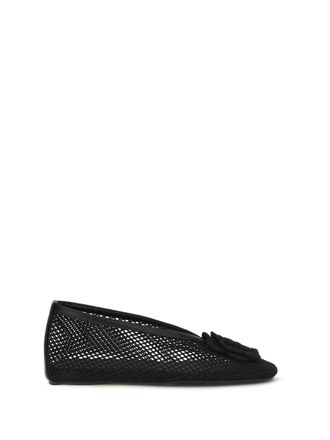 Ganni Womens Ballerina Shoes Jenny Black Upper Viscose
