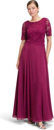 Vera Mont Damen Abendkleid mit Spitze 48, Sweet Berry