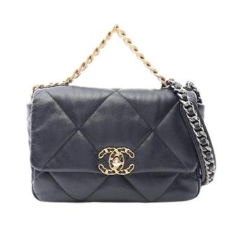Chanel Pre-owned 19 Matelasse Lambskin Schultertasche - - Pre-owned - Damen - Schwarzk - ONE SIZE