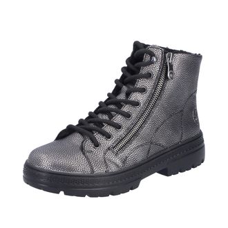 Rieker Damen N0031 Schnürstiefel, Silber/Platin 90, 36 EU
