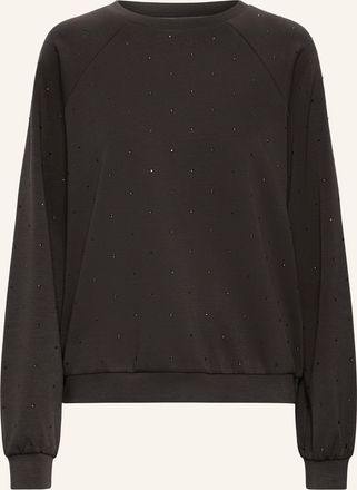 Ichi Sweatshirt Mit Schmucksteinen schwarz
