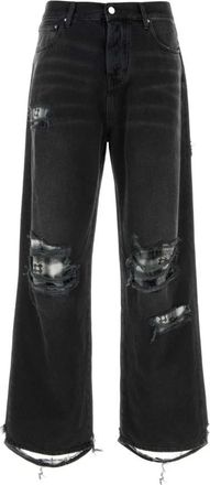 Amiri Homme, Jeans, Noir, Taille: W30 Flannel Repair Baggy Jean