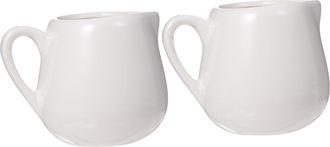 SOLUSTRE 2 Stück Mini Milchkanne Keramik Sauce Behälter mit Griff für Saucen und Kaffeemilch Praktisch und Leicht für Bbqs und