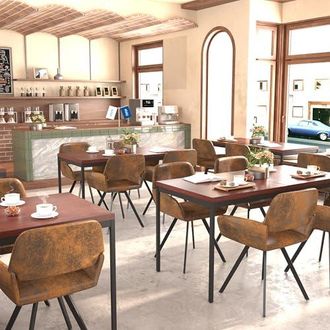 Furniture R Praktischer Cafeteria Tisch Schule | 120x70x75cm | Robuste MDF-Platte | Metallgestell | Mensatisch | Essenstisch