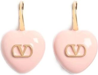 Valentino Garavani Femme, Accessoires, Rose, Taille: ONE Size VLogo Heart Earrings