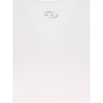 Diesel Ribbed Cotton T-Shirt - White
