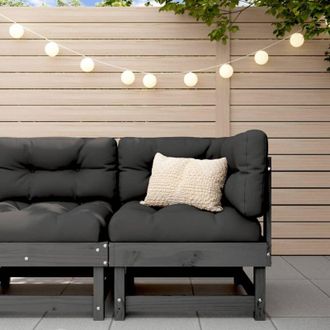 vidaXL Canap&eacute; dangle de jardin gris bois de pin massif vidaXL