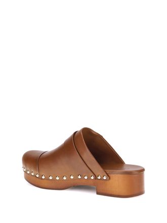 Chlo&eacute; Womens Mules Jeannette Ginger Brown Sandal