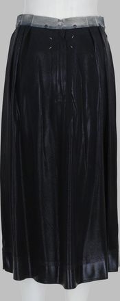 Maison Margiela Silk Blend Midi Skirt - Black