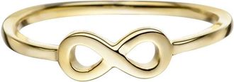 Glanzst&uuml;cke M&uuml;nchen Ring - Sterling Silber Ring Infinity - Gr. 48 - in Gold - f&uuml;r Damen