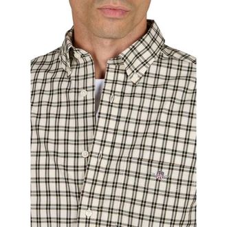 GANT Chemise droite col boutonn&eacute; &agrave; carreaux en coton