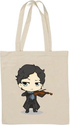 Generic Sac fourre-tout en coton naturel pour musicien jouant du piano Blanc