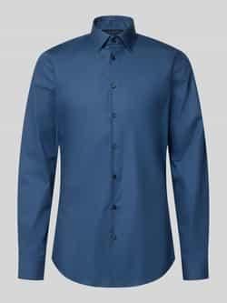 Jake*s Extralanges Slim Fit Business-Hemd mit Kentkragen