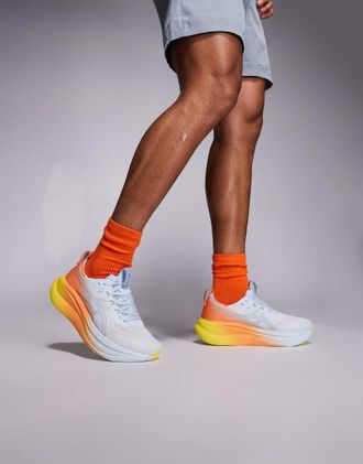 Asics Gel-Nimbus 28 Sunny Sizzle - Sneaker in Himmelblau und Zitronengelb