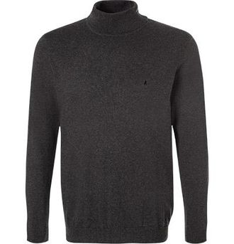 Ragman Herren Rollkragenpullover grau unifarben