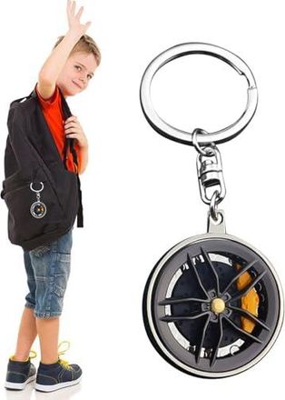 Generic Porte-cl&eacute;s Hub, porte-cl&eacute;s Hub | Porte-cl&eacute;s de voiture | Porte-cl&eacute;s de pneu de voiture en alliage de zinc, accessoire de moyeu de voiture, porte-cl&eacute;s 