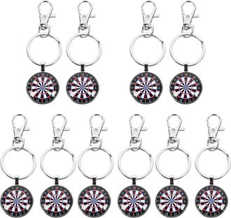 Amosfun Schl&uuml;sselanh&auml;nger Dartscheibe Aus Edelstahl 5X2.5X4Cm Personalisierter Dart Schl&uuml;sselanh&auml;nger F&uuml;r Darts Zubeh&ouml;r Geschenkidee F&uuml;r Damen Und Herren