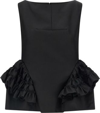 Dries Van Noten Femme, Tops, Noir, Taille: 38 FR Casey Wool and Silk Top