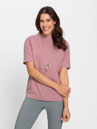 Witt Strickpullover Stehkragenpullover. aus Baumwolle, mit Halbarm