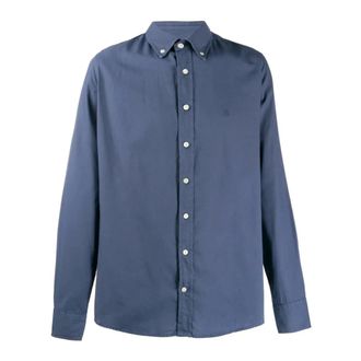 Hackett Chemise &agrave; logo brod&eacute; - Homme - Chemises - Bleu - Taille: M