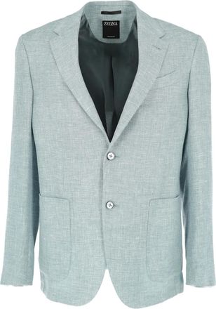 Ermenegildo Zegna blazer à simple boutonnage - Bleu