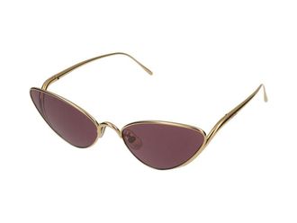 Loewe LW40179U Cat-Eye Metal Frame Sunglasses - Gold