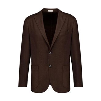 Boglioli Elegante Wolljacke in Dunkelbraun - - Jackets - Herren - Braun - M