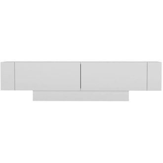 Calicosy Calicosy - Meuble tv 2 portes et 2 &eacute;tag&egrave;res murales blanc L150 cm - Matera