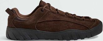 Oysho Sneaker aus Spaltleder in Braun