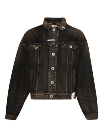 Miharayasuhiro veste Both Sides Front en jean - Marron