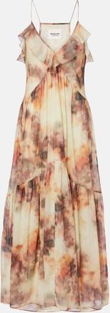 Isabel Marant Robe midi en coton imprim&eacute;