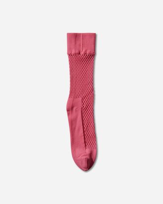Comme Des Gar&ccedil;ons Nylon Mesh Long Socks Pink